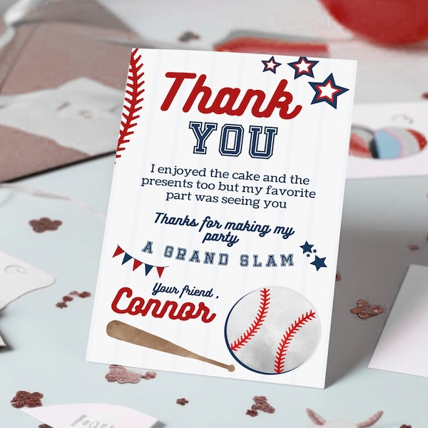 Baseball Thank You - Etsy