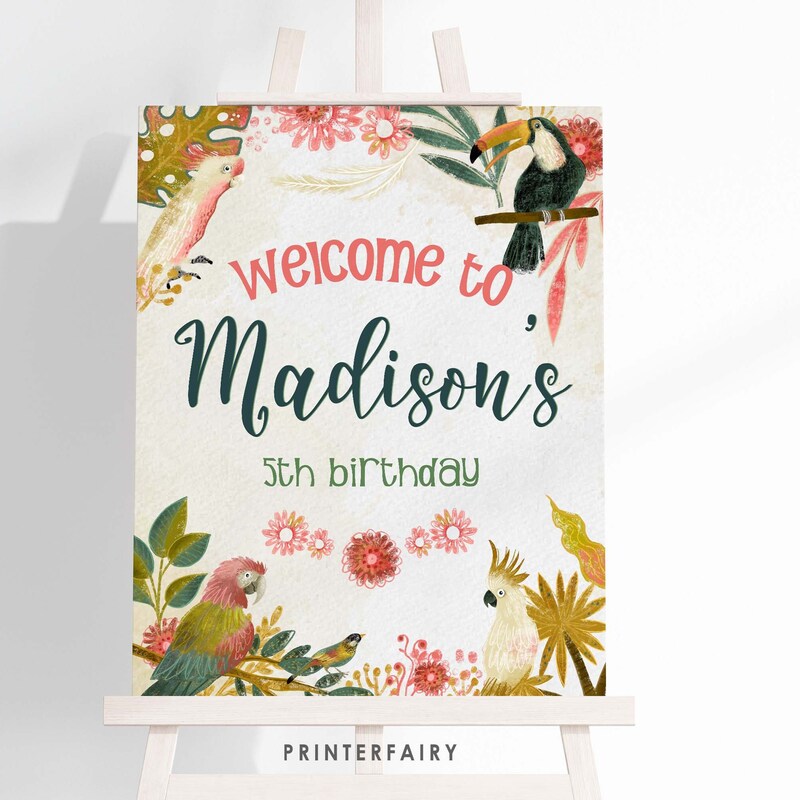 Welcome Sign With Birds - Etsy
