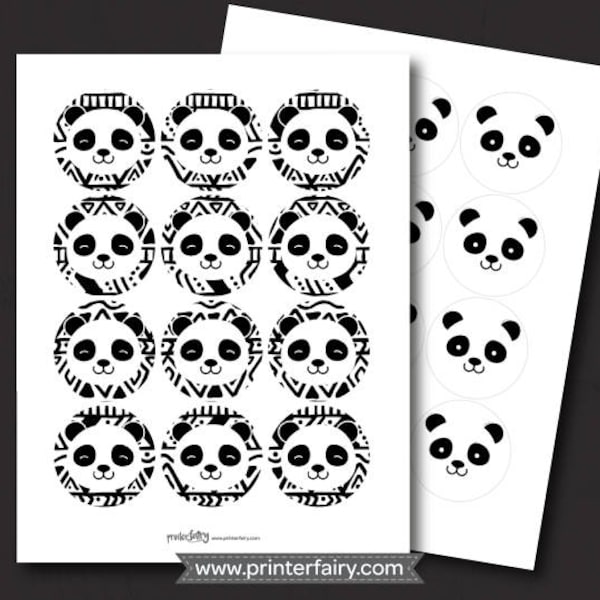 Printable Panda Cake Topper - Etsy