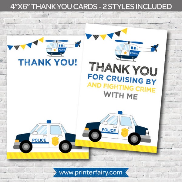 Police Thank You Cards - Etsy