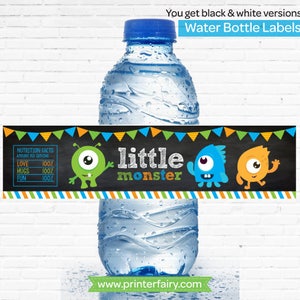 Little Monster Water Bottle Labels Little Monster 1st | Etsy