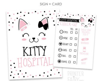 Kitty Check up Sign - Etsy
