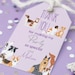 Puppy Adoption Birthday Favor Tags, It's a Paw-ty! Pet Adoption Party ...