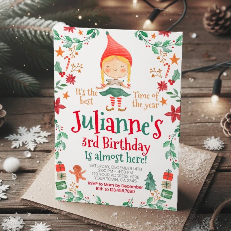 Elf Invitation - Etsy
