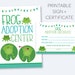 Frog Adoption Party, Pet Adoption Sign + Adoption Certificate ...