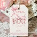 Pink Bow Coquette Party Favor Tags, Editable Template (digital Download ...