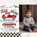 Race Car First Birthday Party Invitation With Photo, EDITABLE, Racing ...