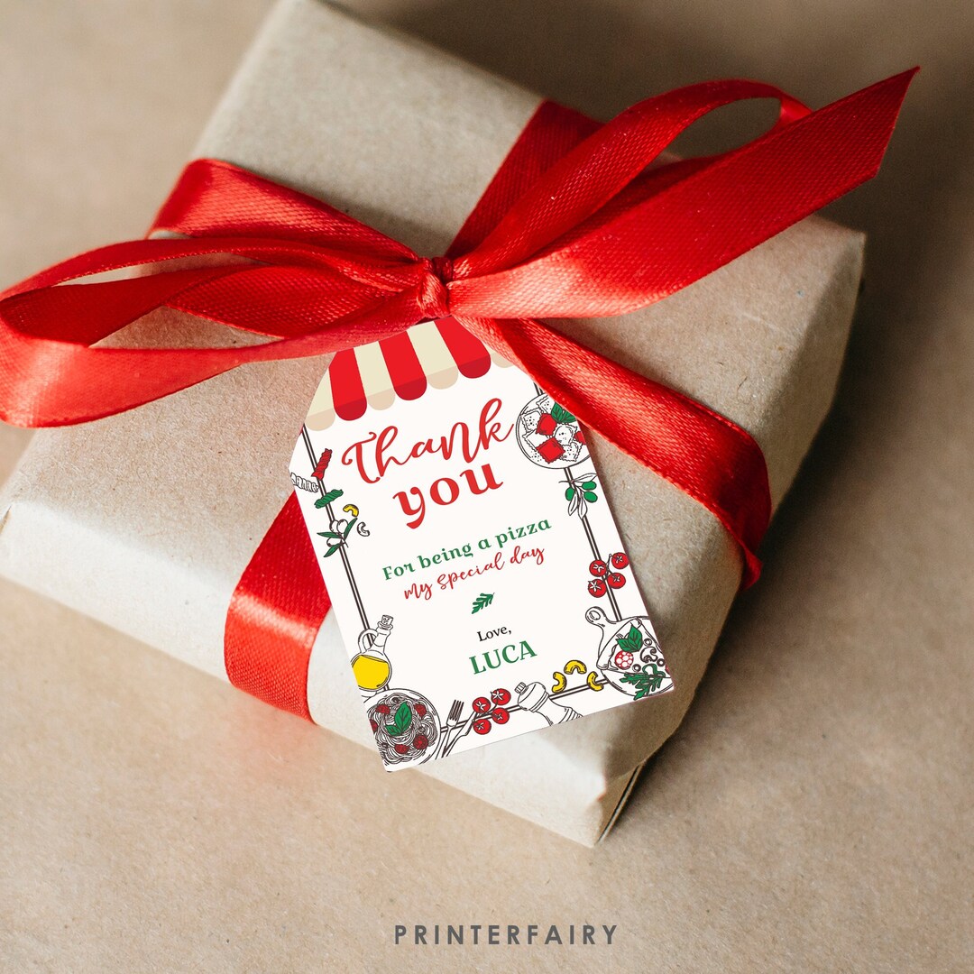 Italian Party Favor Tags, Pizza Birthday Party, Trattoria Birthday ...