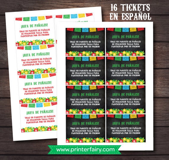 Diaper Raffle Ticket, FIESTA Diaper Raffle Ticket, Diaper Raffle ticket ...