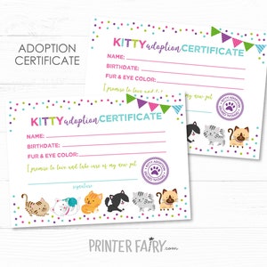 Kitty Cat Adoption Party Games, Adopt a Kitty Party, Cat Adoption ...