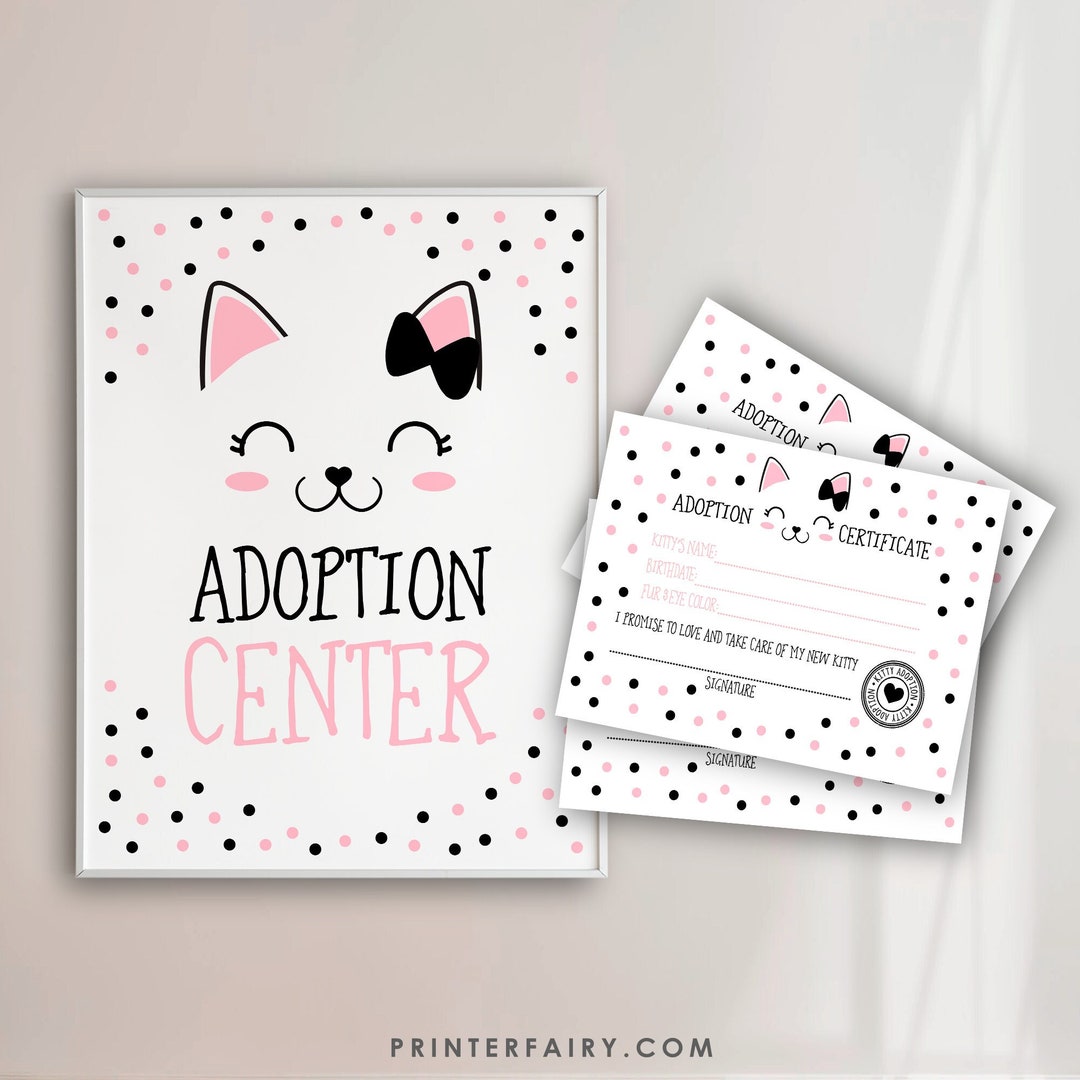 Kitten Adoption Party, Pet Adoption Party, Sign and Adoption ...