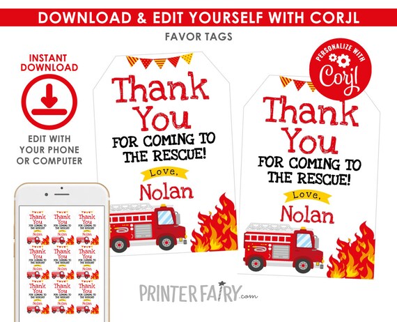 Fire Department Thank You Cards