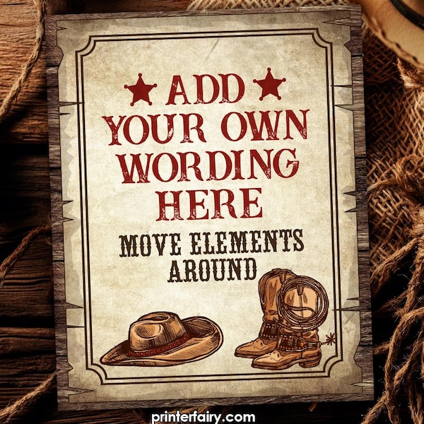 Western Poster - Etsy