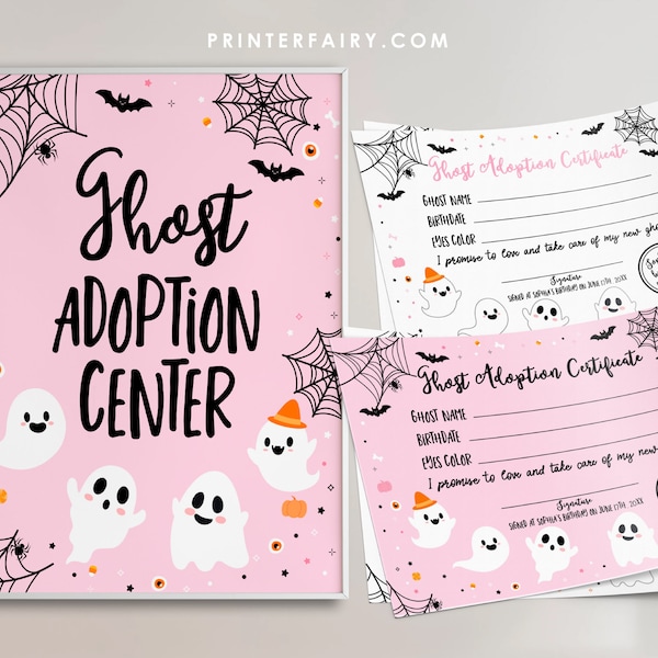 Adopt a Ghost Certificate - Etsy
