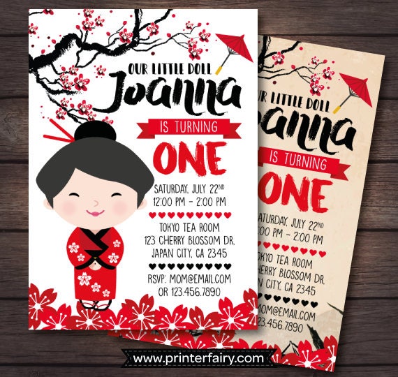 Japanese Birthday Invitation Ideas