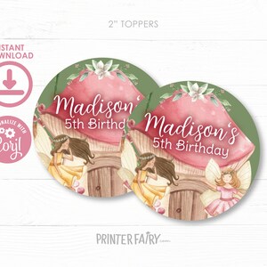 Editable Fairy Birthday Party Muffin Toppers, Fall Fairy Garden ...