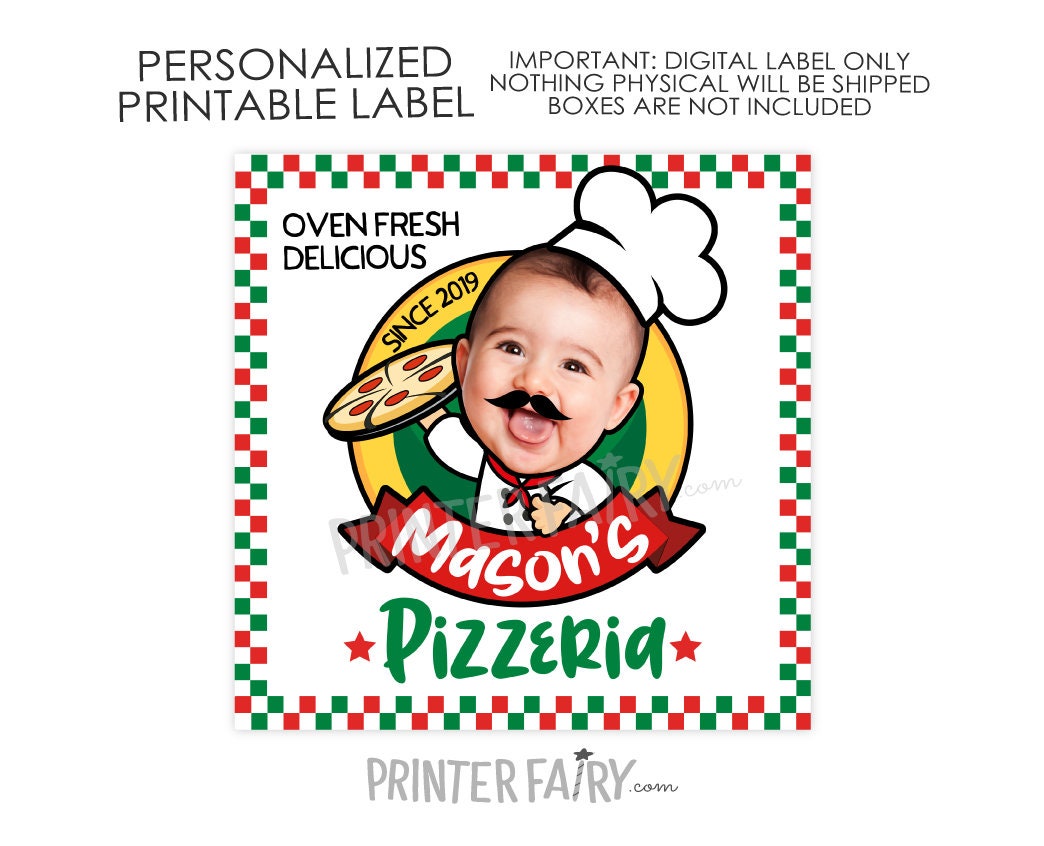Pizza Box Printable Label Pizza Birthday Party Italian - Etsy Australia