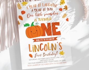 Editable Fall Surprise Birthday Invite Let's Celebrate - Etsy