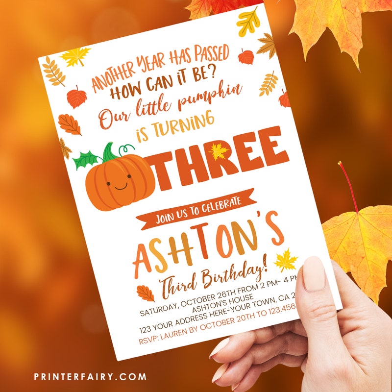 Third Birthday Invitation - Etsy