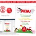 Farm Birthday Party Menu Editable Farm Animals Dinner Menu - Etsy
