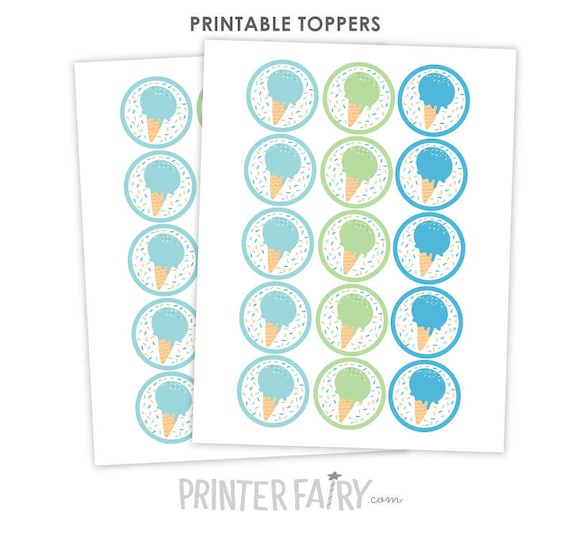 Ice Cream Toppers, Ice Cream Labels, Ice Cream Birthday Decorations ...