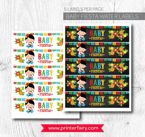 Fiesta Labels, Fiesta Baby Shower, Fiesta First Birthday, Mexican ...