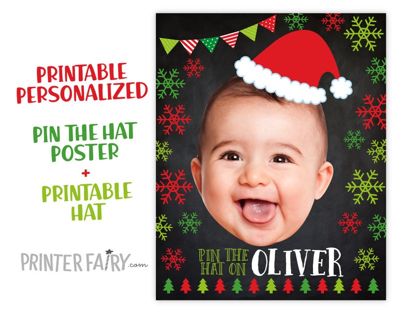 Pin the Hat Game Christmas Birthday Party Ugly Sweater Party - Etsy