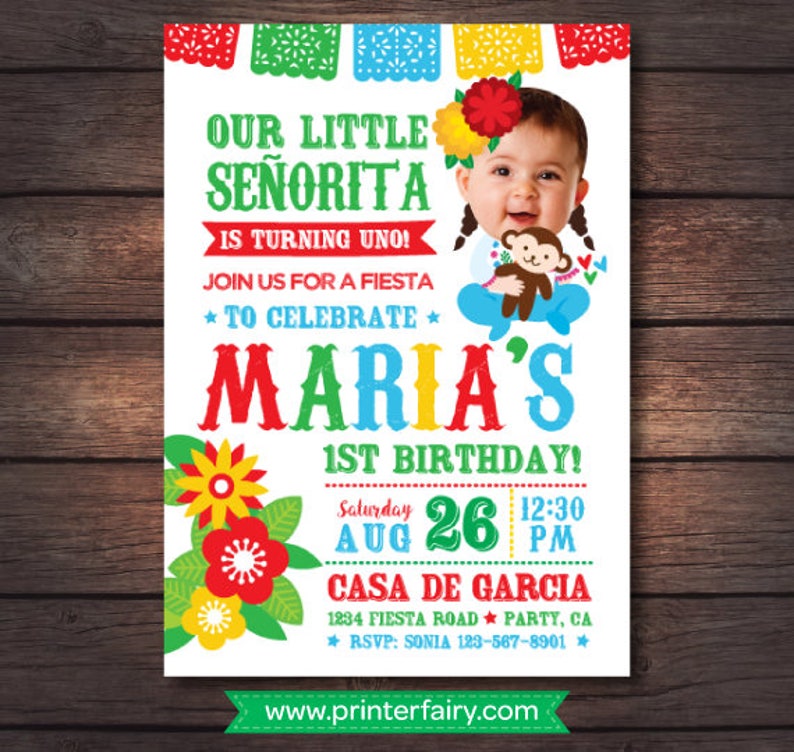 First Fiesta Invitation Fiesta First Birthday Invitation - Etsy