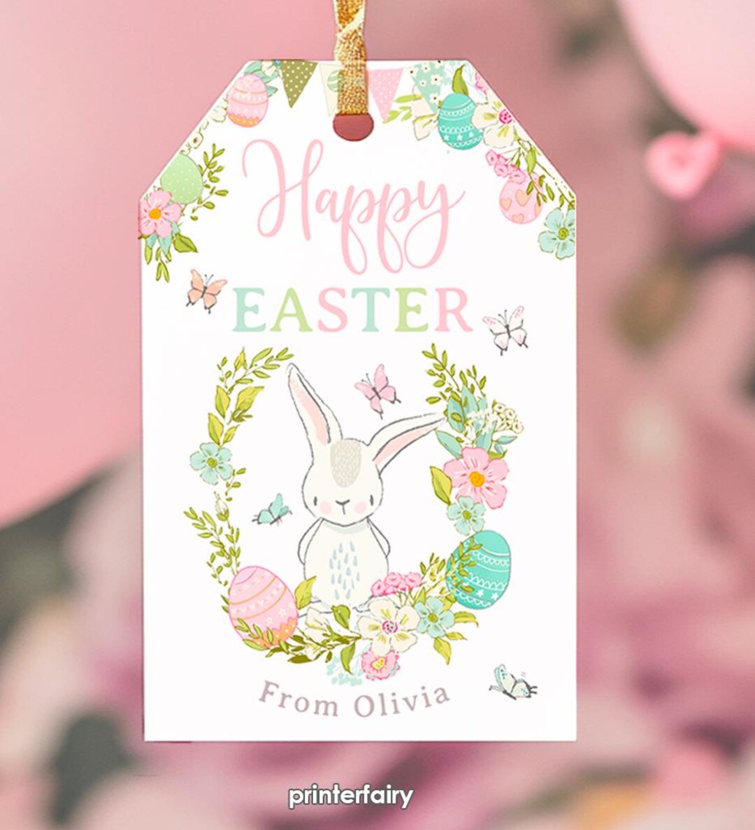 Easter Favor Tags, Eggcellent Easter Printable Tag, Editable Easter ...