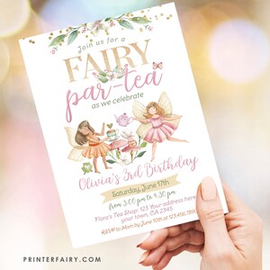 Editable Fairytale Partea Birthday Invitation, Whimsical Fall Birthday ...