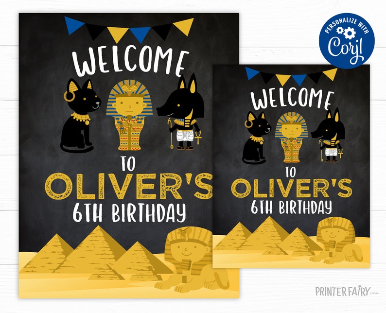 Egypt Welcome Sign EDITABLE Sign Egyptian Birthday Party - Etsy