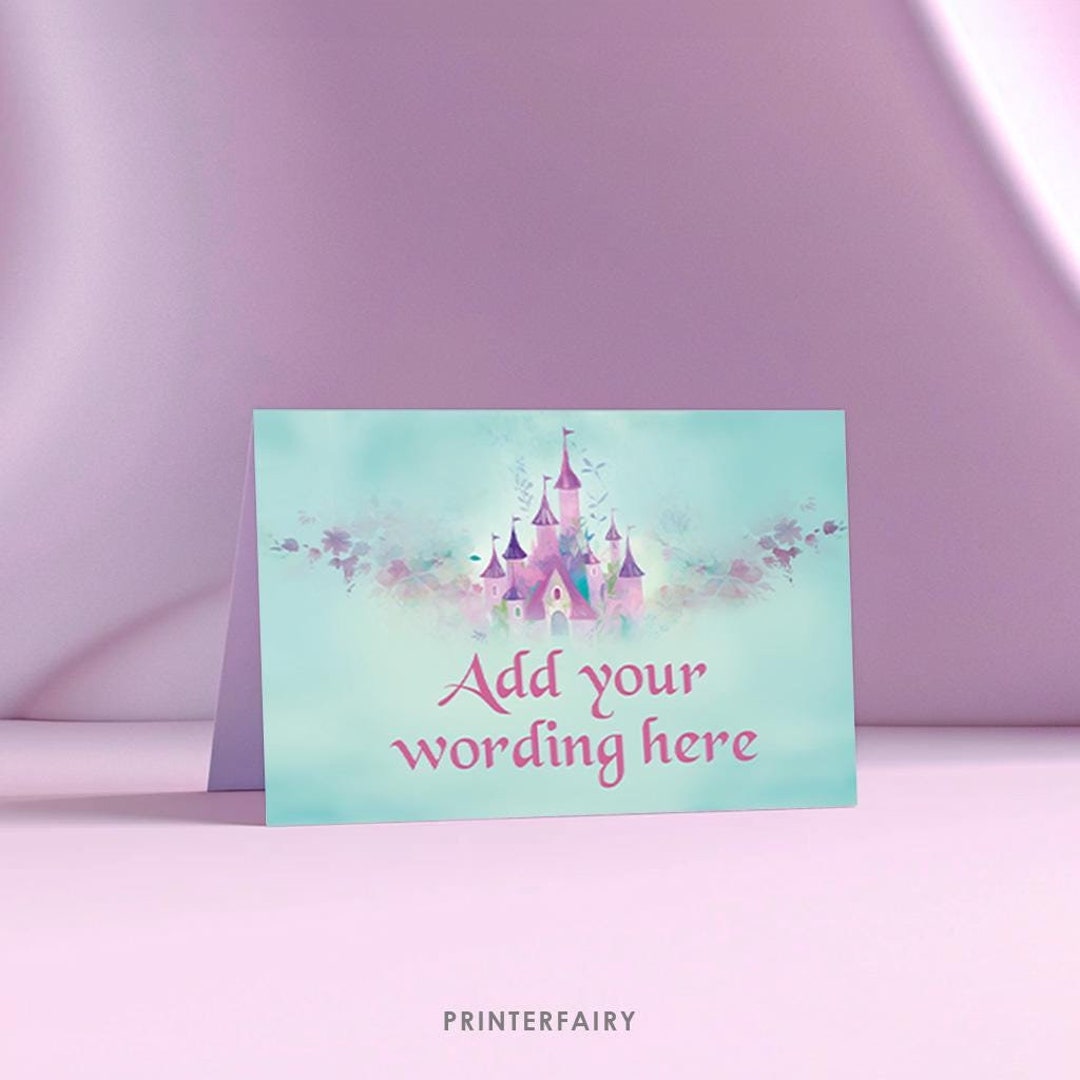 Princess Birthday Party Food Tents, Editable, Princess Castle Party ...