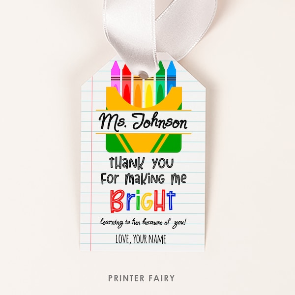 Teacher Appreciation Tags - Etsy