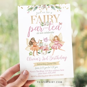 Editable Fairytale Partea Birthday Invitation, Whimsical Fall Birthday ...