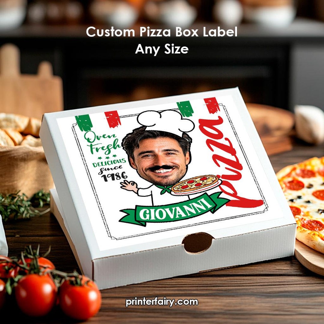 Personalized Pizza Party Label, Custom Pizza Box (digital Printable) - Etsy
