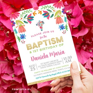Mexican Baptism and Birthday Invitation, Editable Cinco De Mayo Party ...
