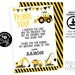 Construction Thank You Cards, EDITABLE Construction Birthday Party ...