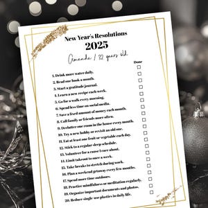 2025 Resolution Goals Editable Template, New Years Printables, New ...