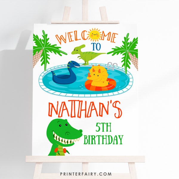 Dinosaur Pool Party Decorations - Etsy