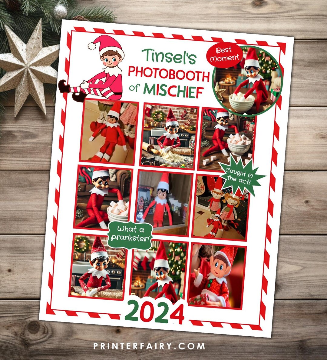 Elf Mischief Poster Editable Template, Elf Activity Printable Christmas ...