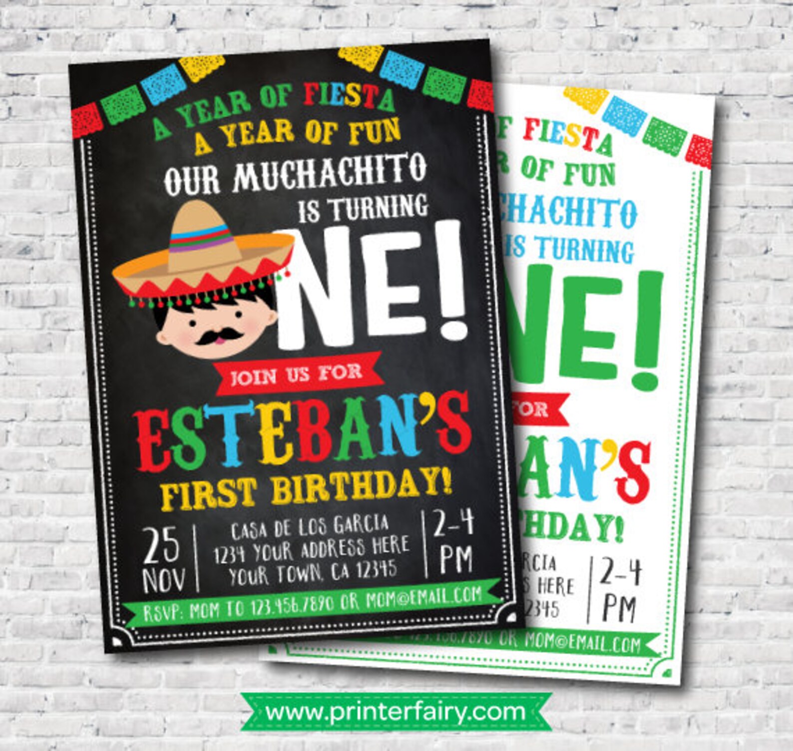 Fiesta First Birthday Invitation Fiesta Invitation Little - Etsy
