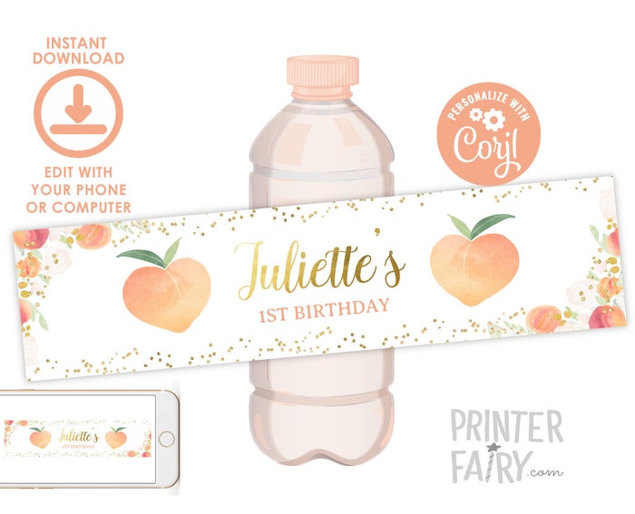 Peach Labels - Etsy