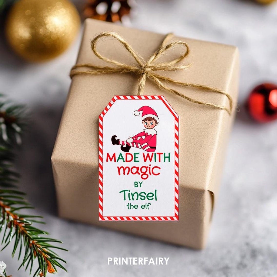 Elf Gift Tag Printable Editable Template, Christmas Printables, Elf ...