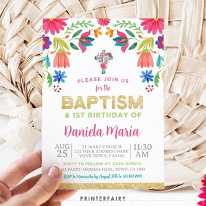 Mexican Baptism and Birthday Invitation, Editable Cinco De Mayo Party ...
