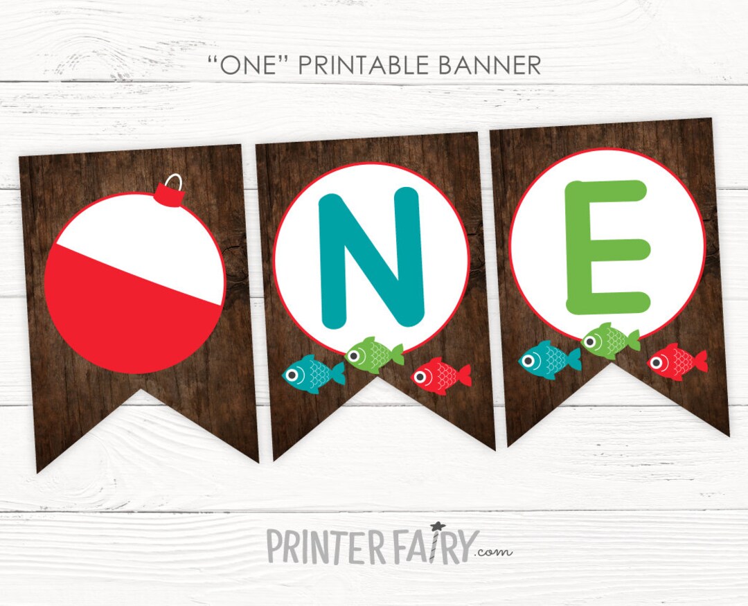 Fishing Birthday Decorations, O-fish-ally One Banner, Highchair Banner ...