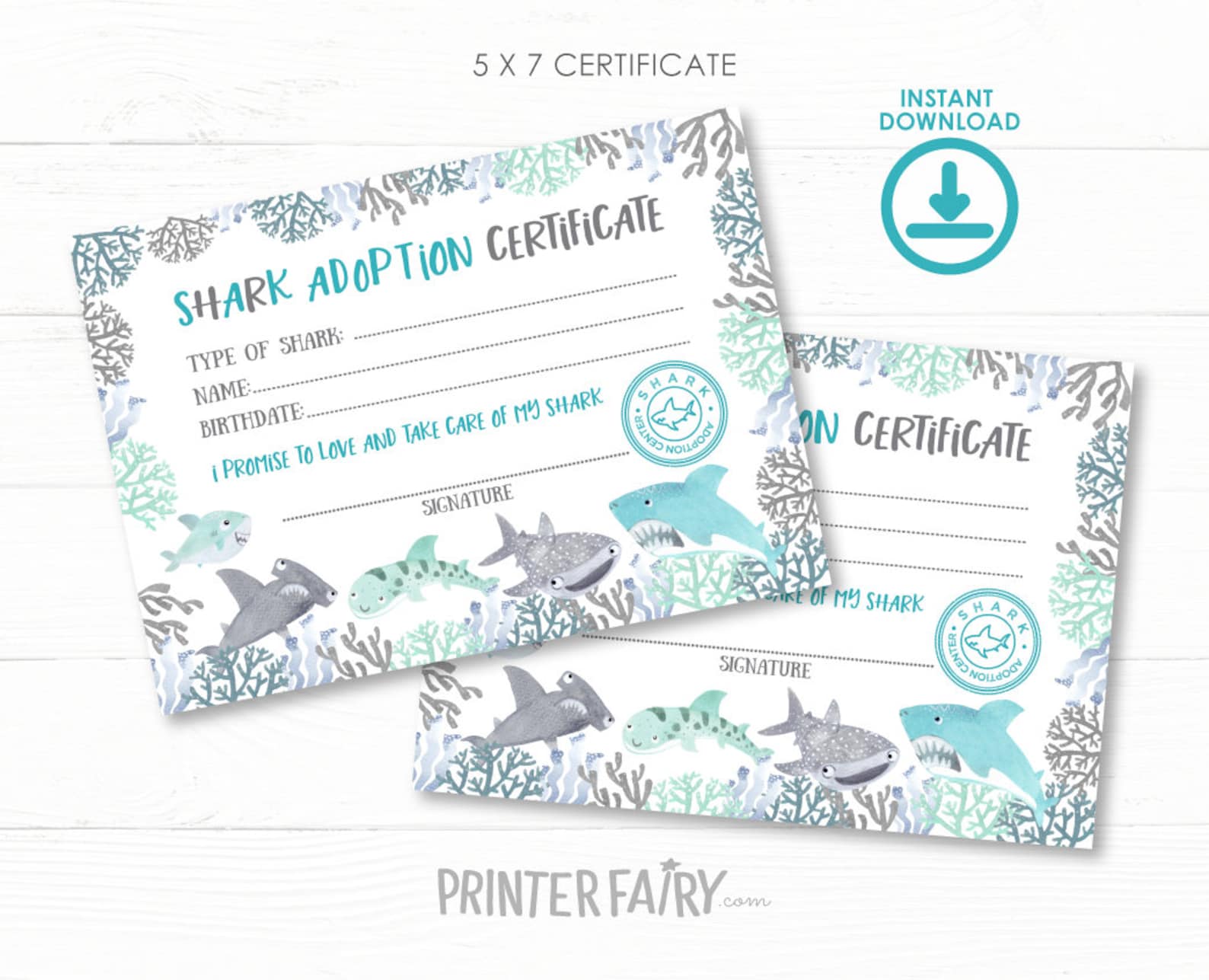 Shark Birthday, Adopt a Shark, Shark Party Games, Pet Adoption Center ...