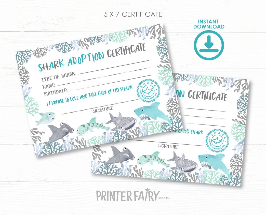 Shark Birthday, Adopt a Shark, Shark Party Games, Pet Adoption Center ...