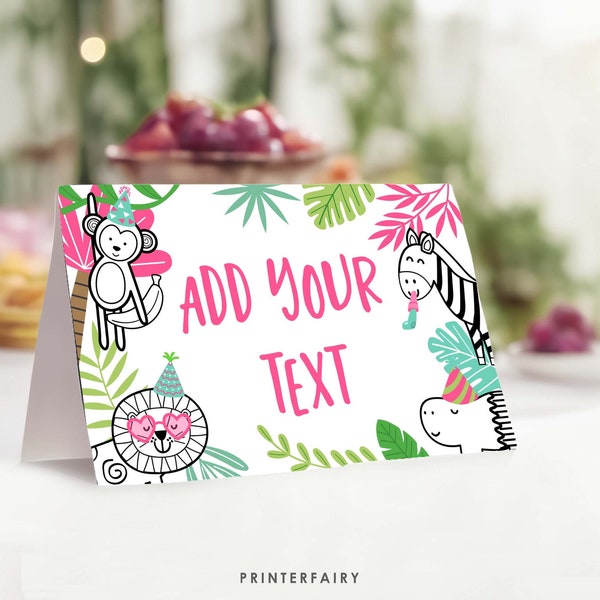 Jungle Table Tents - Etsy
