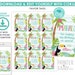 Luau Favor Tags EDITABLE Hawaiian Thank You Tags Beach | Etsy
