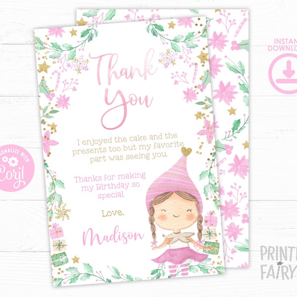 Elf Thank You Note - Etsy